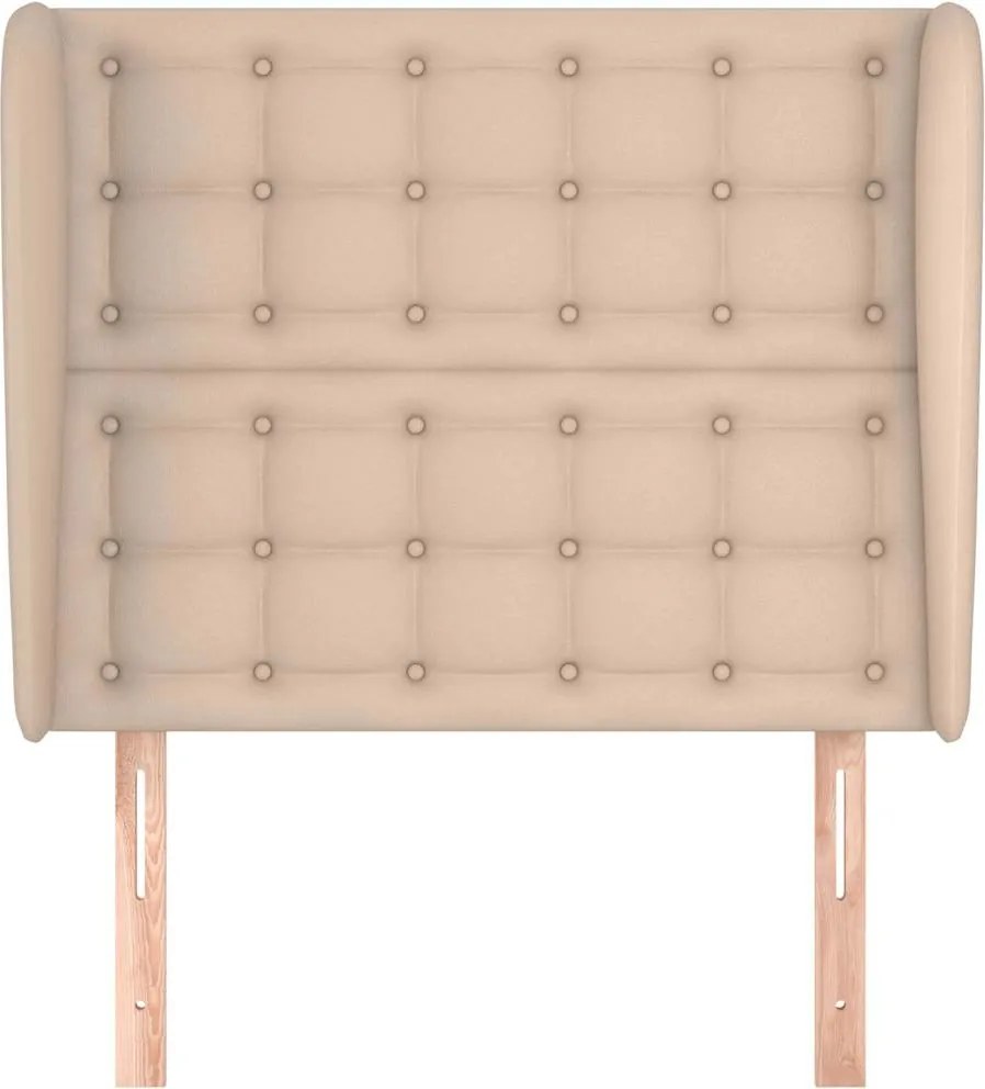 Čelo postele typu ušák cappuccino 83x23x118/128 cm umělá kůže 3118033