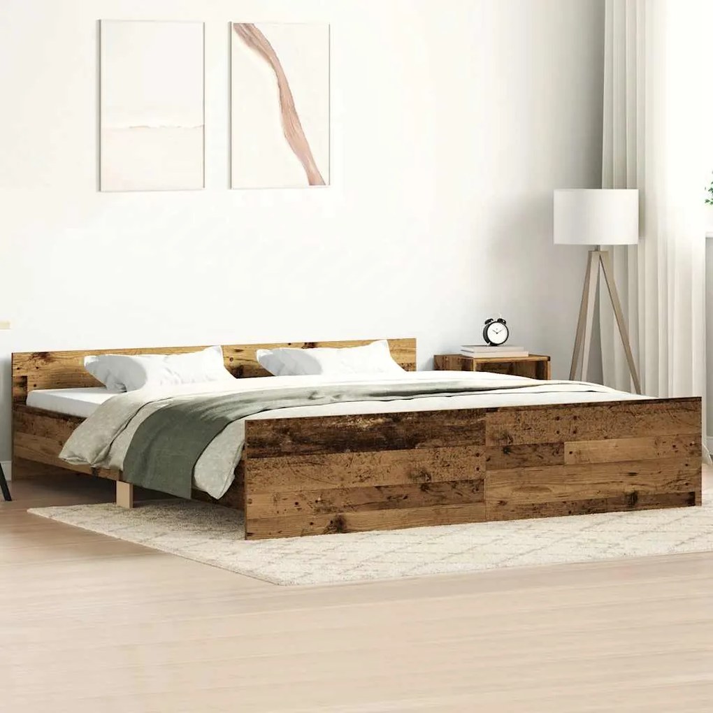 Rám postele bez matrace Staré dřevo 180x200cm Technické dřevo 3328760