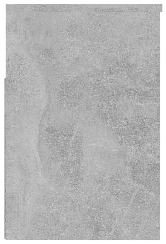 Lavice s botníkem betonově šedá 60 x 30 x 45 cm dřevotříska - Default Title