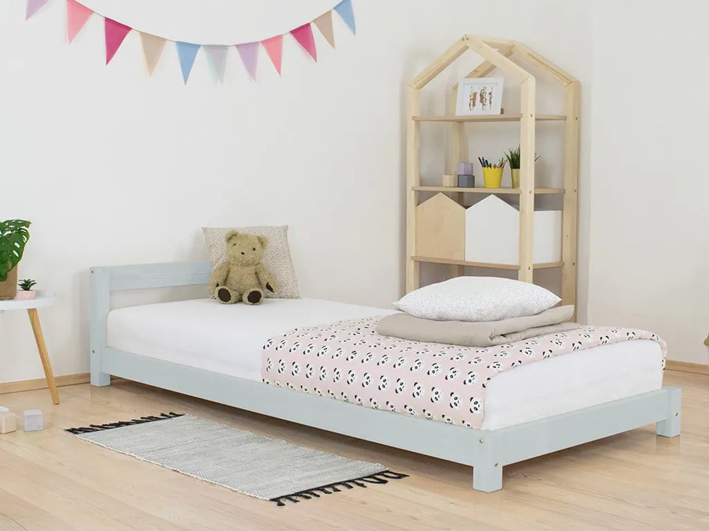 Benlemi Dětská jednolůžková postel s čelem DREAMY Zvolte barvu: Béžová, Zvolte rozměr: 80x180 cm