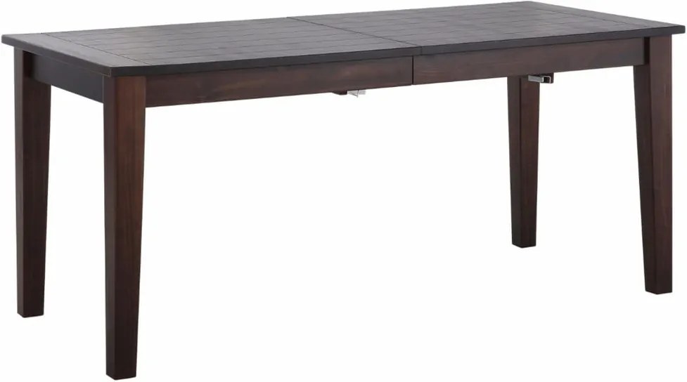 Tmavě hnědý dřevěný rozkládací jídelní stůl Støraa Amarillo, 150 x 76 cm
