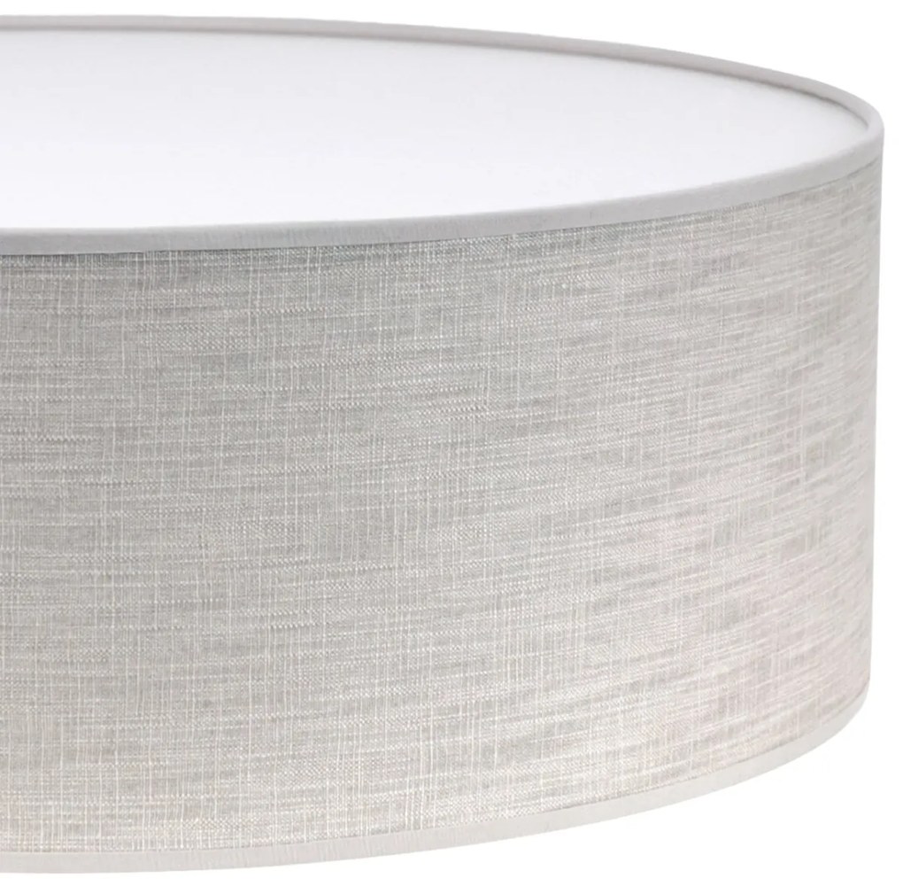 Stropní svítidlo Stone, 1x světle béžové textilní stínítko/bílé PVCové stínítko, (bílé plexisklo), (fi 50cm)