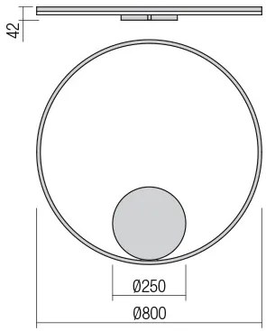 Redo group Redo Orbit indirect, nástěnné/stropní kruhové svítidlo, 55W LED 3000K DALI, bílá, prům. 80cm