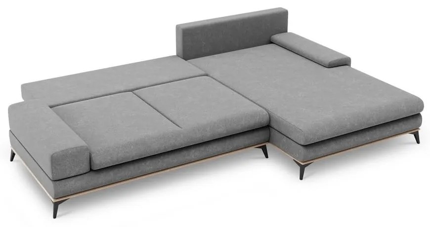 Šedá rozkládací rohová pohovka Windsor & Co Sofas Planet, pravý roh