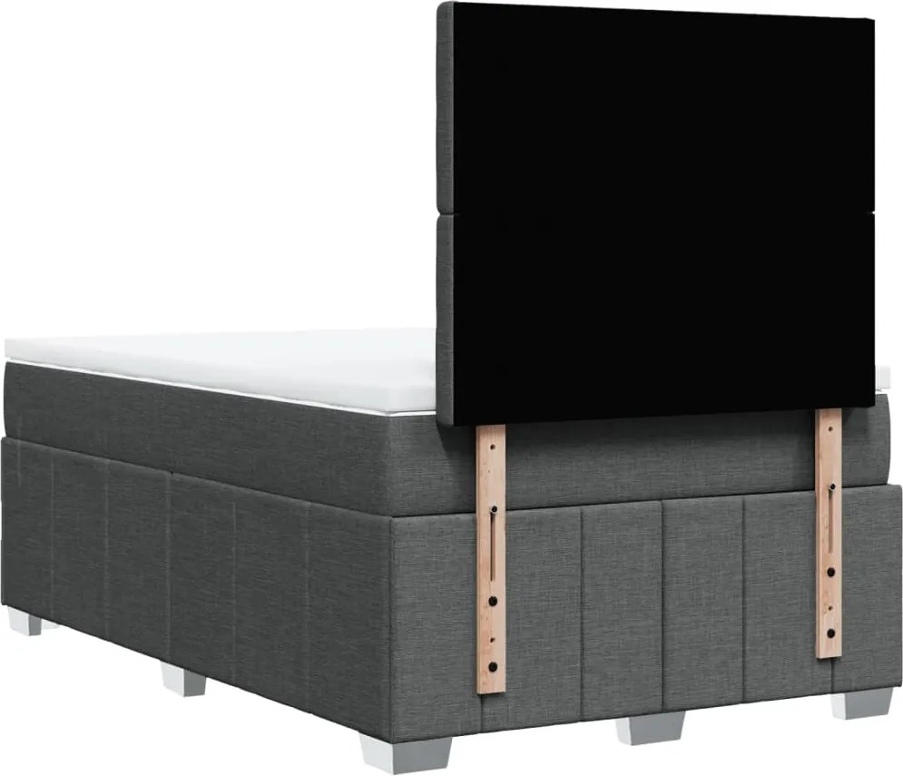 Box spring postel s matrací tmavě šedá 120x200 cm textil 3291650