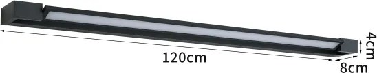 BRILAGI - LED Venkovní nástěnné svítidlo AQUA LINE LED/36W/230V 120 cm IP44 čern