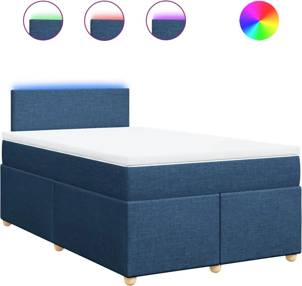 Box spring postel s matrací černá 120x190 cm textil 3288918