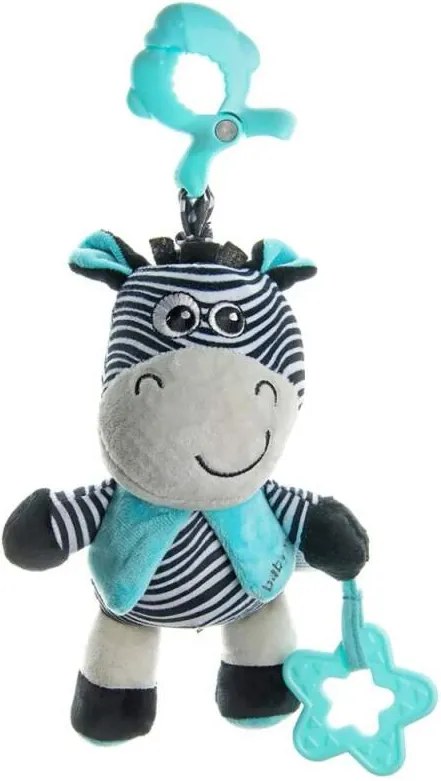 Edukační hrající plyšová hračka s klipem Baby Mix zebra