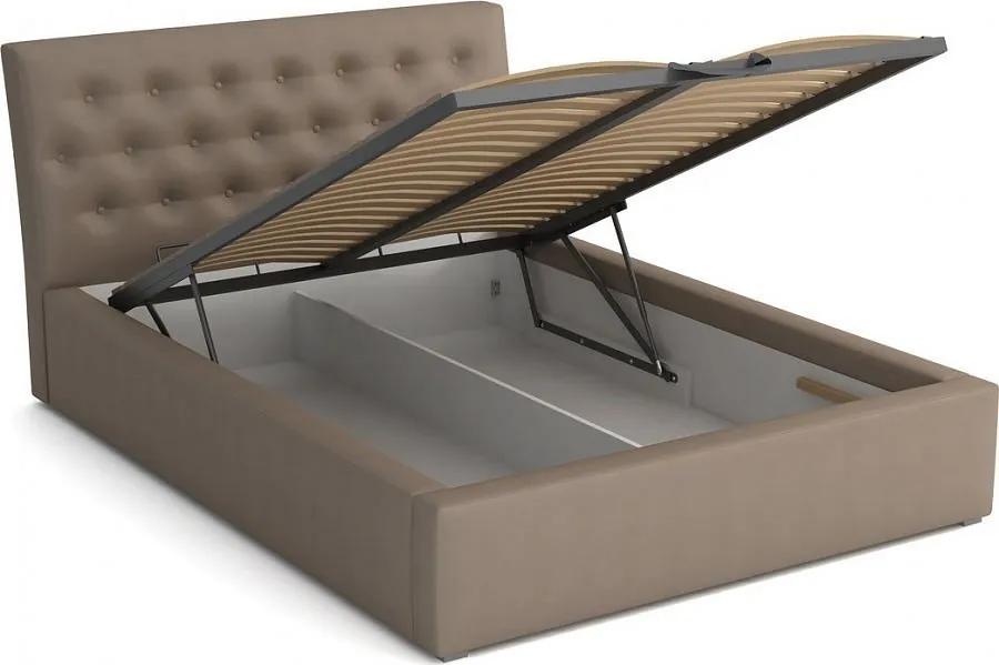 Casarredo - Komfort nábytek Čalouněná postel ANTONIO 140x200, výběr ekokůže | potah: soft 11