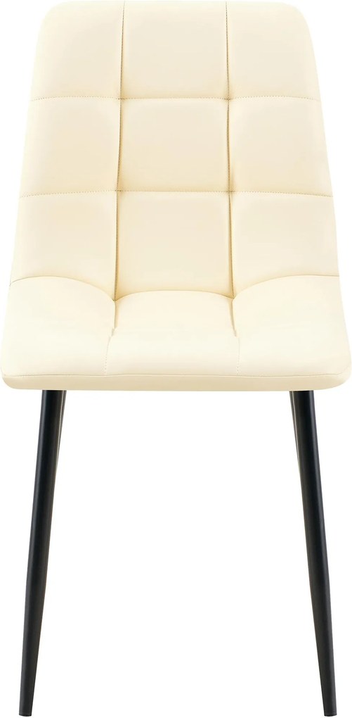 Jídelní židle Antibes umělá kůže – krémová