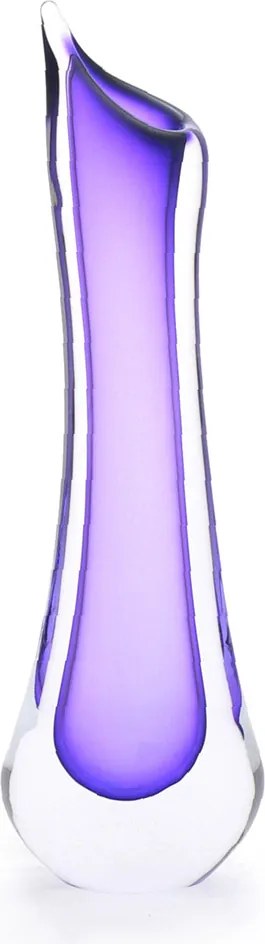 Skleněná hutní váza model 54, Ametyst, 26 cm | České hutní sklo od Artcristal Bohemia