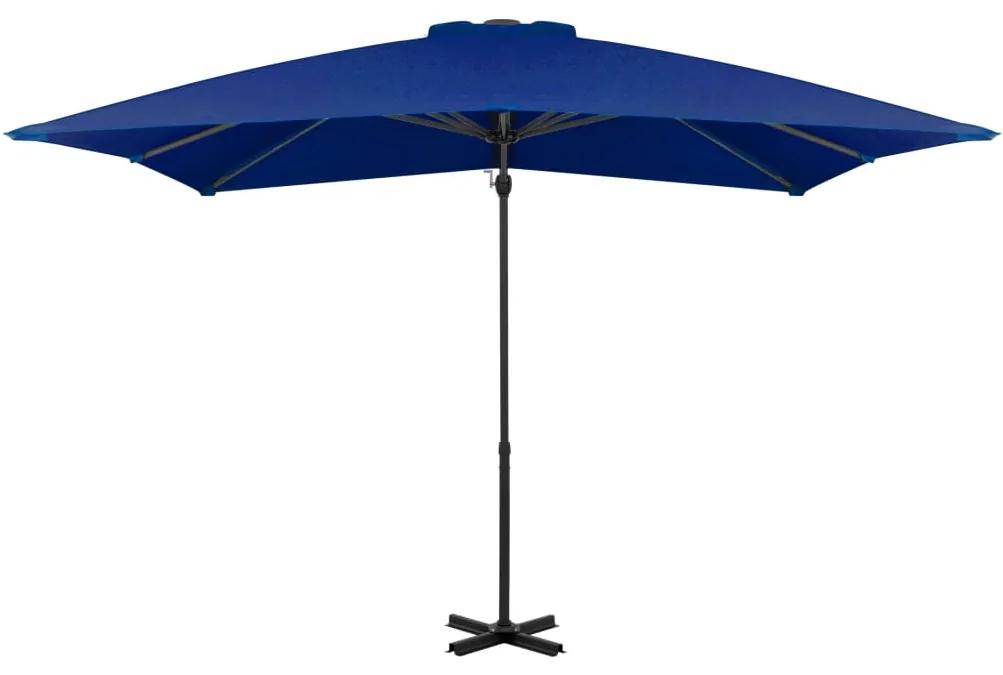 Konzolový slunečník s hliníkovou tyčí azurově modrý 250 x 250 cm - Default Title