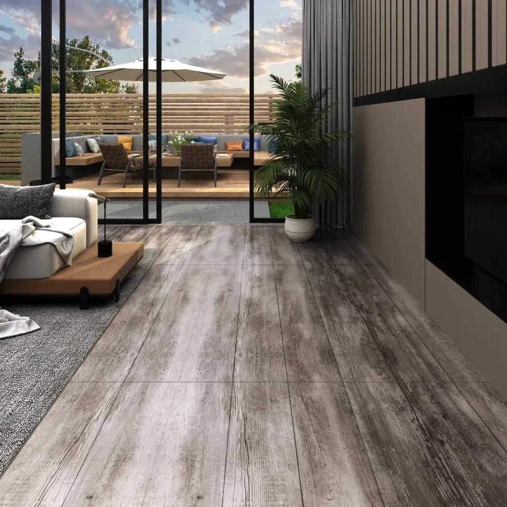 330196 vidaXL Samolepicí podlahová krytina PVC 5,21 m² 2 mm matné hnědé dřevo