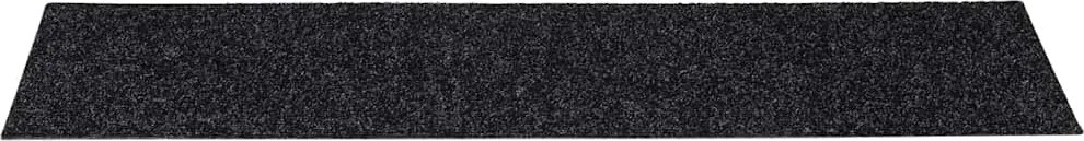 Schodové rohože samolepicí 15 ks 76 x 20 cm černé obdélníkové 326926