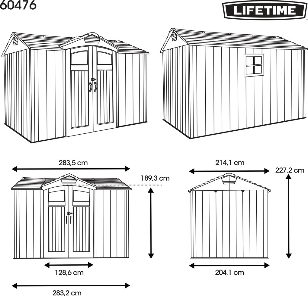 LANIT PLAST, s.r.o. plastový domek LIFETIME model 60476 LG4653