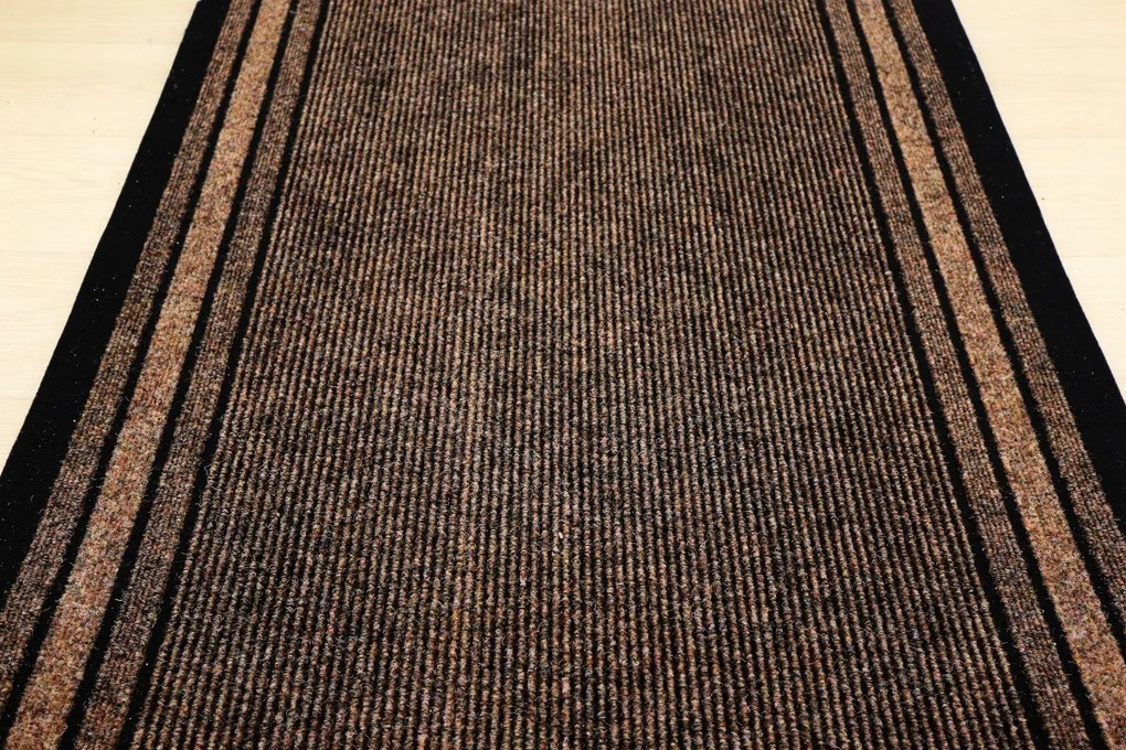 Spoltex, Protiskluzový běhoun na míru Rekord 811 hnědý, šíře 80 cm, hnědá, chodba / předsíň