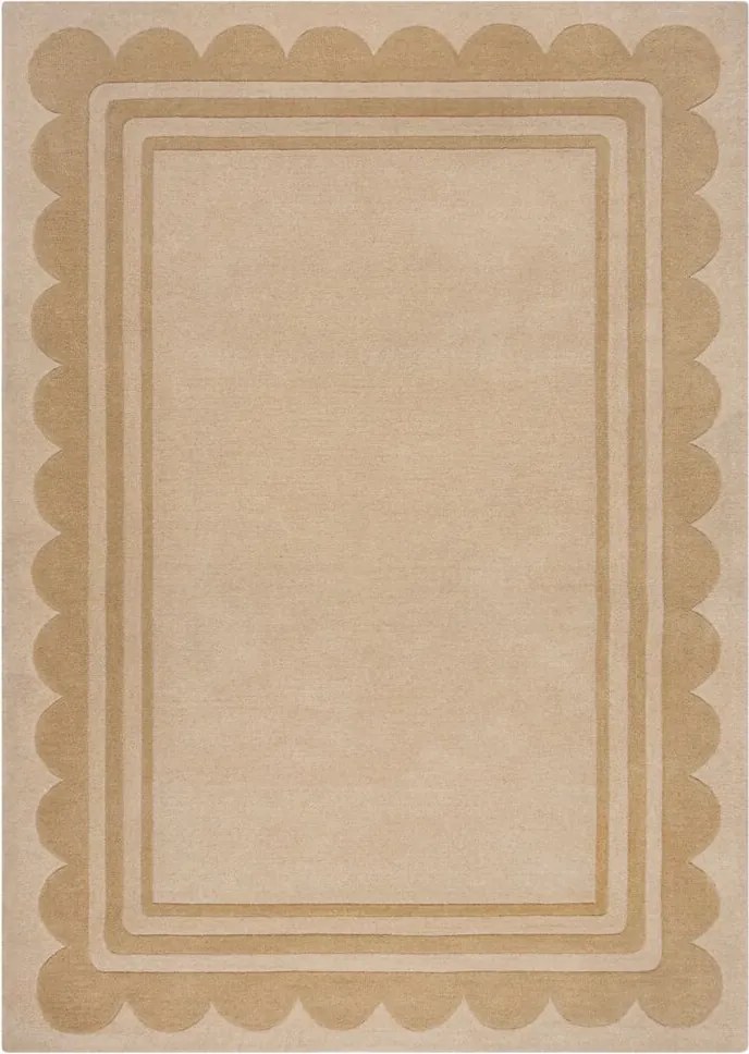 Ručne všívaný kusový koberec Lois Scallop Natural, 160x230, béžová, chodba / predsieň, Flair Rugs
