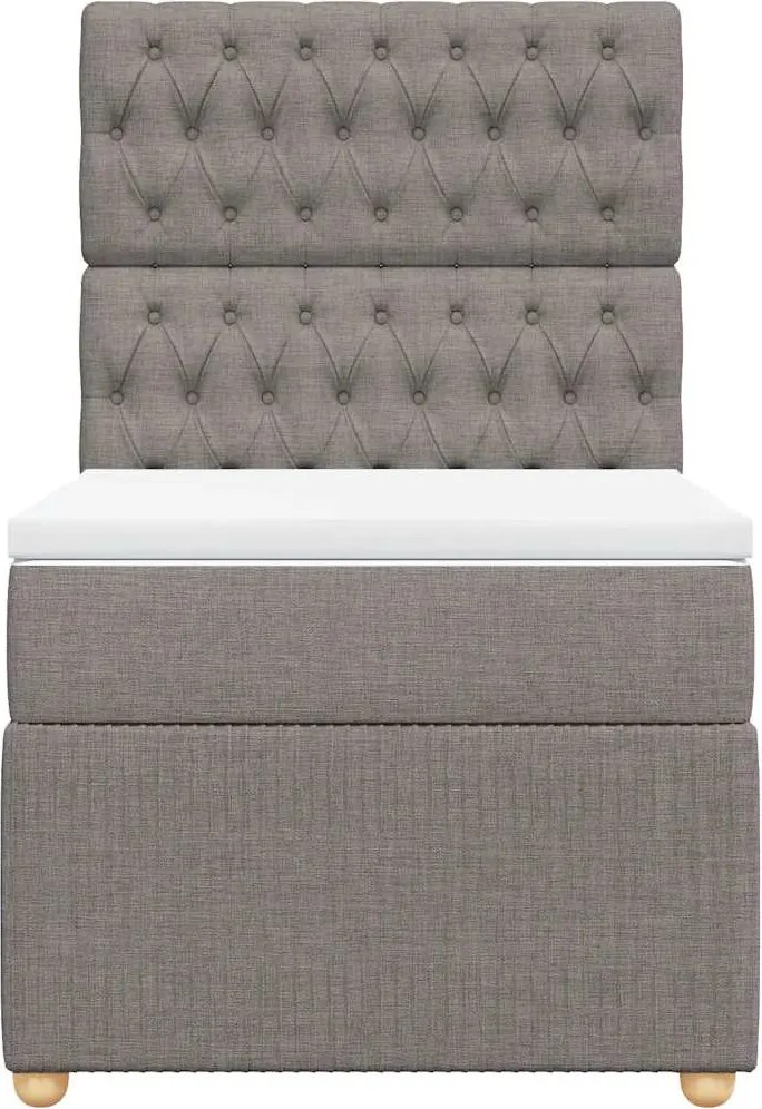Box spring postel s matrací taupe 100 x 200 cm textil 3291978