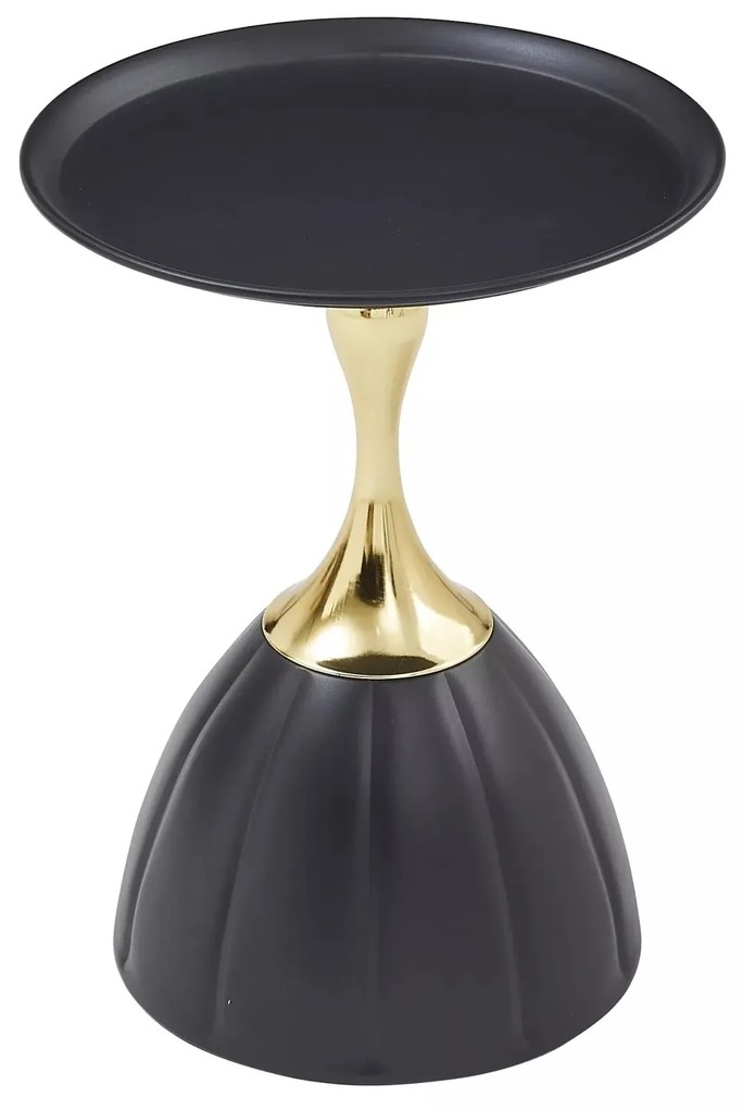 Odkládací stolek Piana 38 cm černý/zlatý
