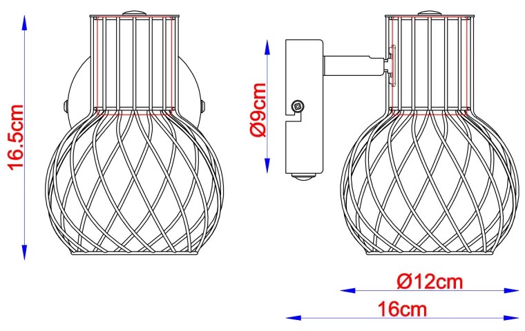 GLOBO ARGUSTO 54013-1 Nástěnné svítidlo