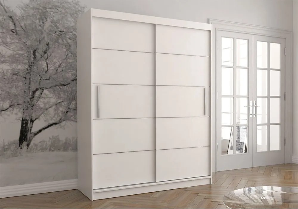 IDZ Šatní skříň Vista bez zrcadla (150 cm) Barva dřeva: Černá + Bílá