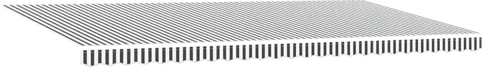 Automatická zatahovací markýza antracitová a bílá 600 x 300 cm 3310245