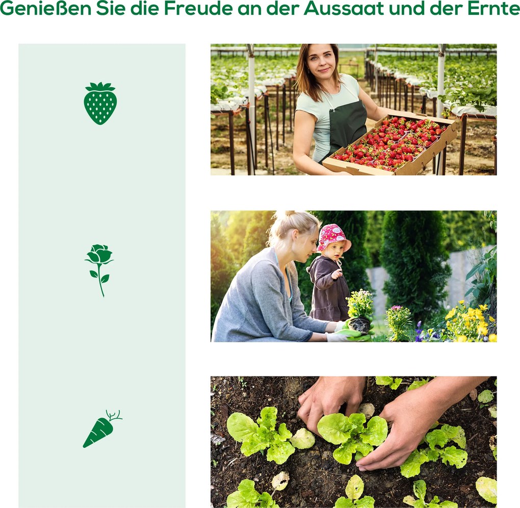 Outsunny Mini tunelový skleník Fóliový skleník s oknem ze síťoviny Fólie PE odolná proti UV záření zelená 200x80x45cm ideální pro zahradní rostliny |…