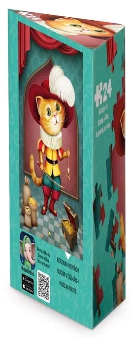 Dino Puzzle triangl Kocour v botách 24 dílků