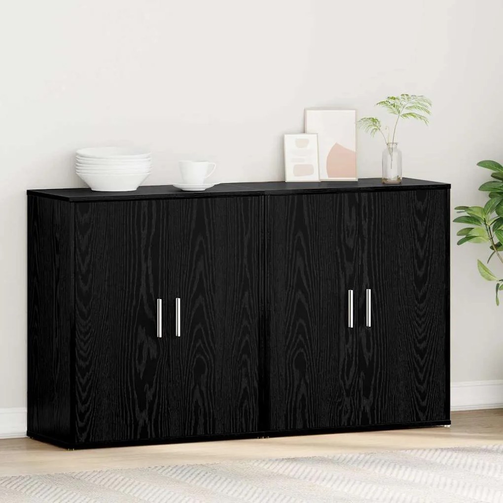 Servírovací skříň 2 ks Černý dub 60 x 31 x 70 cm 3365552