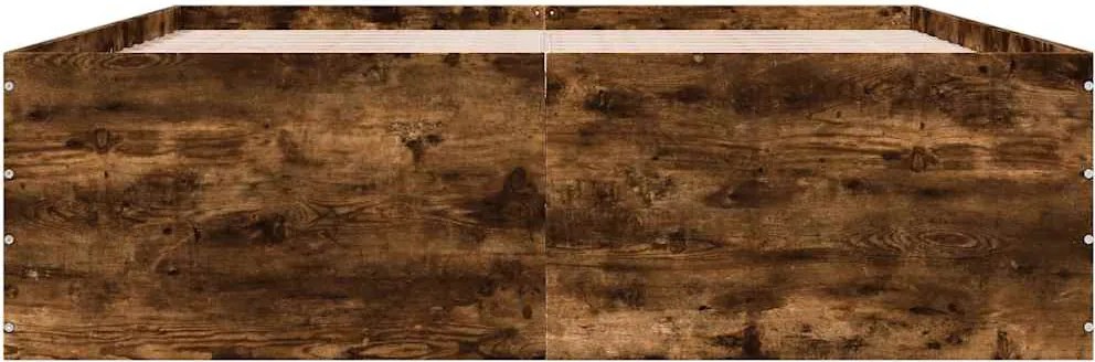 Rám postele kouřový dub 150 x 200 cm kompozitní dřevo 3280920
