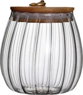 Skleněná dóza RIBBE s bambusovým víkem 700 ml
