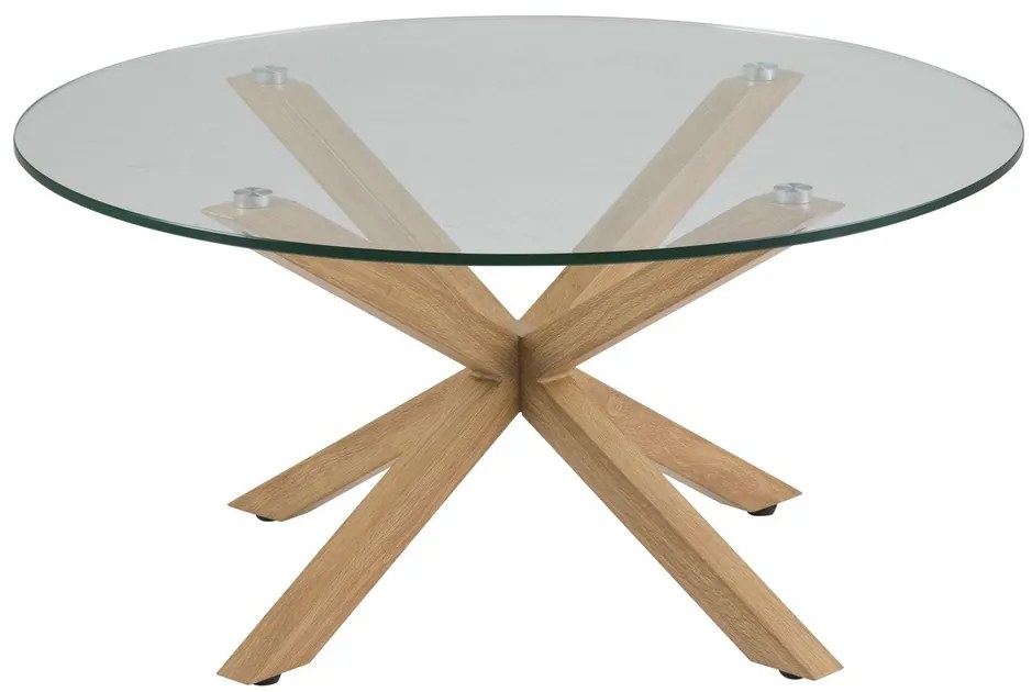 Moderní konferenční stolek Ajamu imitace dubové dřevo