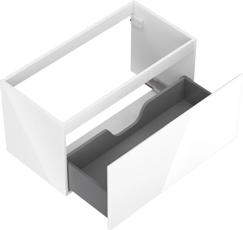 Mexen Orio, koupelnová skříňka 90 cm, 1 zásuvka, bílá lesklá, 91A10-09047-1-BF00