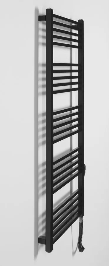 Sapho METRO-E elektrický koupelnový radiátor rovný 500 x 1340 mm 500 W černá mat ME513B