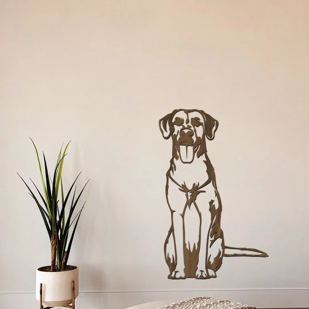 dřevo života Dřevěná dekorace psa Ridgeback Zvolte rozměr (cm): 19x30, Zvolte barvu dekoru: Černá