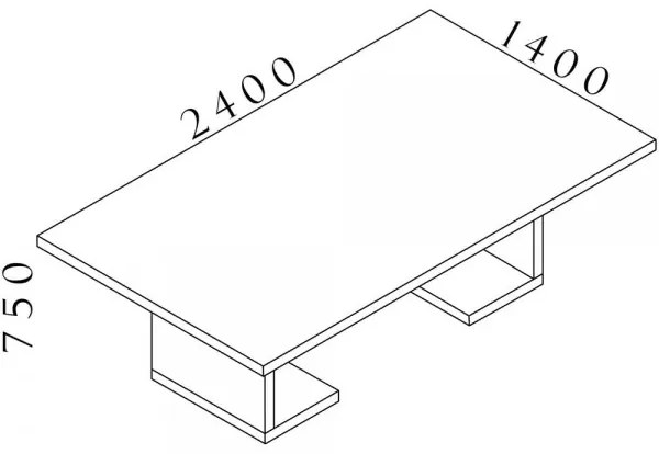 Jednací stůl Lineart 240 x 140 cm