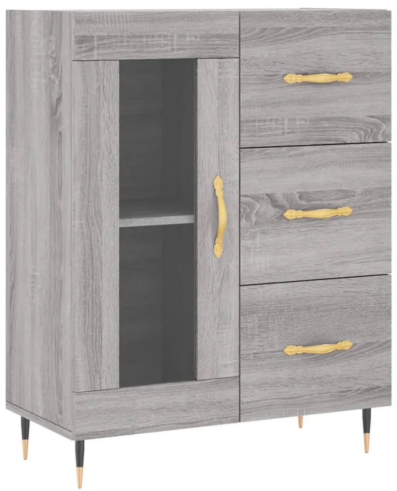 Skříň highboard šedá sonoma 69,5 x 34 x 180 cm kompozitní dřevo - Default Title