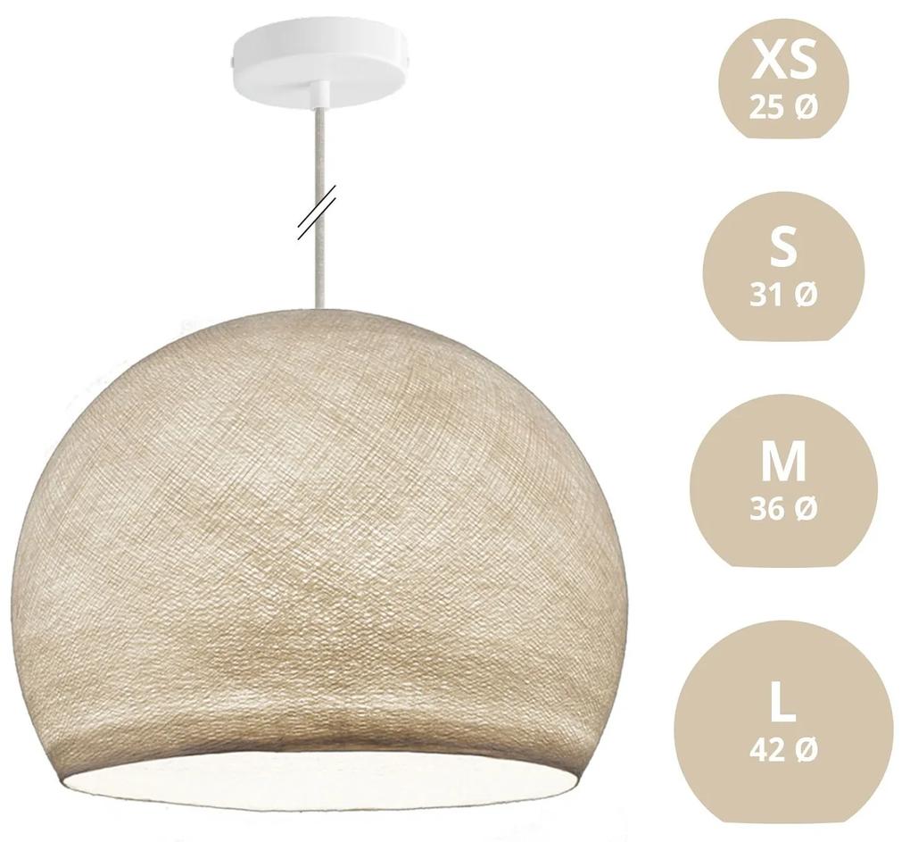 creative cables Závěsná lampa se stínidlem kupole z PE vlákna, polyester Barva: Bílá, Průměr: L - Ø 42 Cm