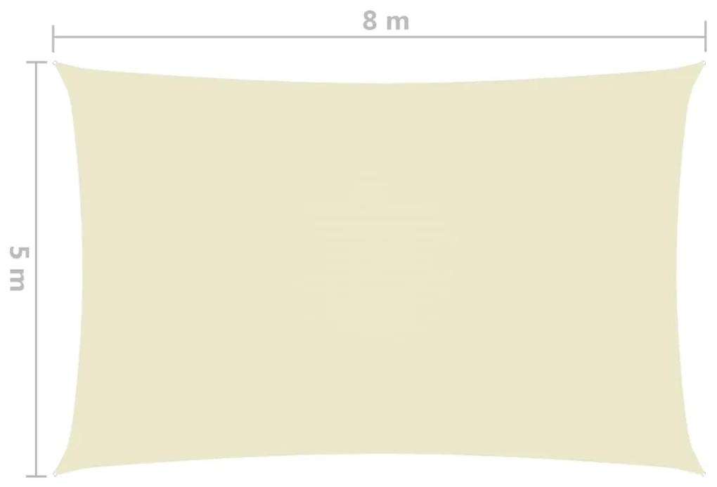 Stínící plachta oxfordská látka obdélníková 5 x 8 m krémová