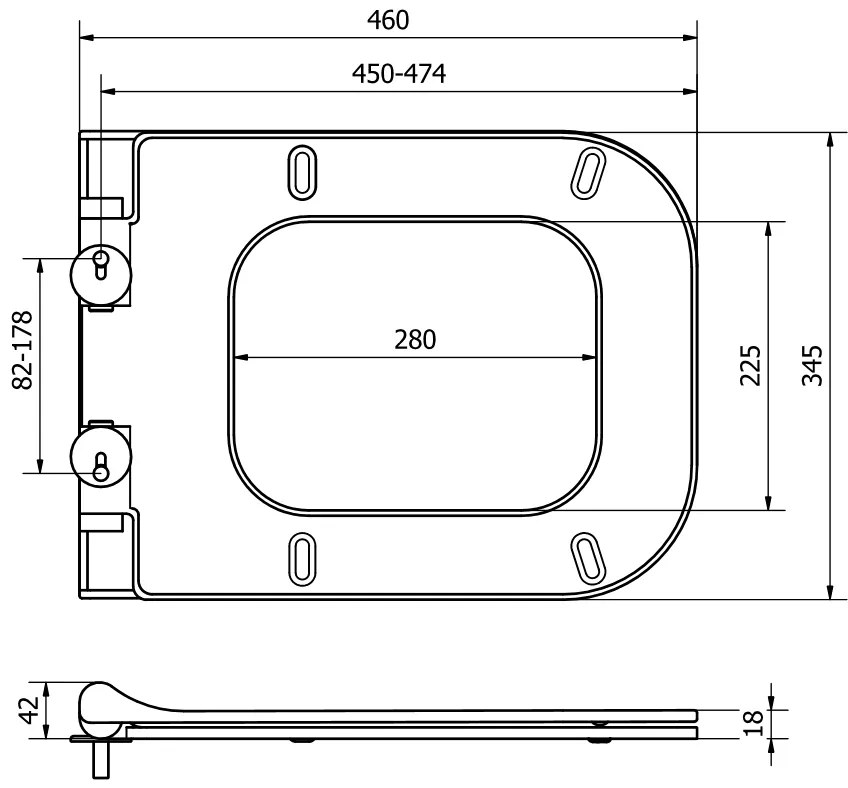 Mexen - WC sedátko SLIM DUROPLAST na wc mísu Teo, Elis (2138), soft-close, 39070100