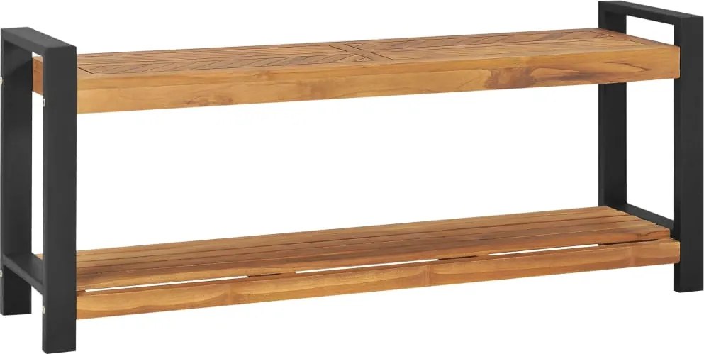 Lavice 120 cm masivní teakové dřevo 325274