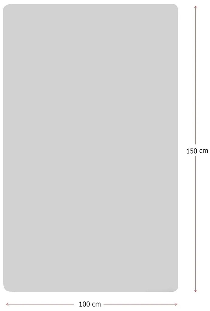 Dětský koberec Mapa zvířecího světa 100x150 cm modrý