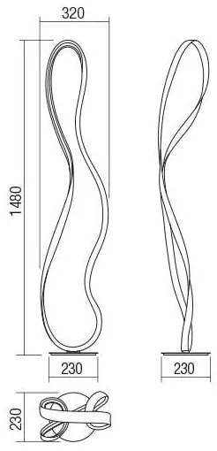 Redo 01-1532 - LED Stmívatelná stojací lampa NUBO LED/34,5W/230V bílá