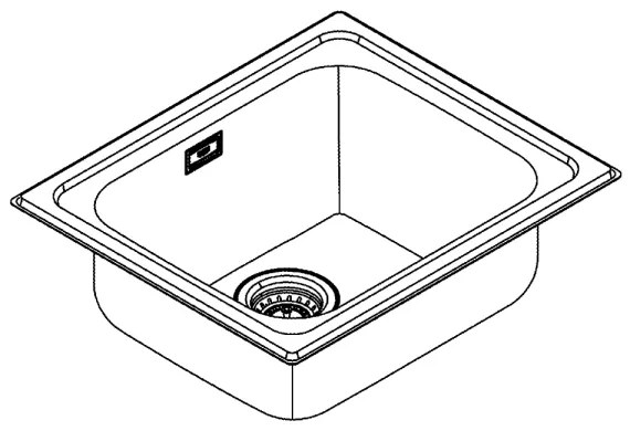 GROHE 31719SD0 - Kuchyňský dřez K200 533 × 457 mm nerez