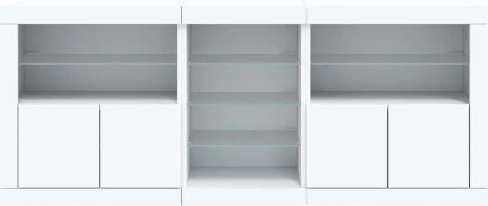 Příborník s LED osvětlením bílý 162 x 37 x 67 cm 3209030