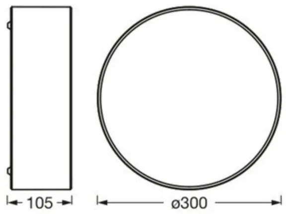 Osram - Stropní svítidlo ORBIS PARIS 1xE27/25W/230V pr. 30 cm bílá