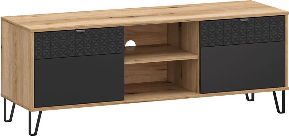 TV stolek 2d (P) dub evok / černý Bellano