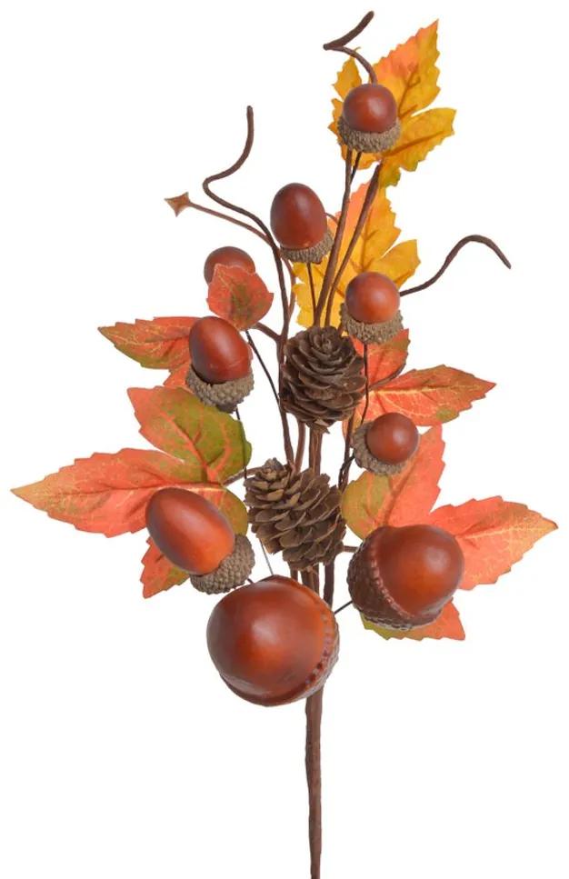 Umělá podzimní větvička s žaludy