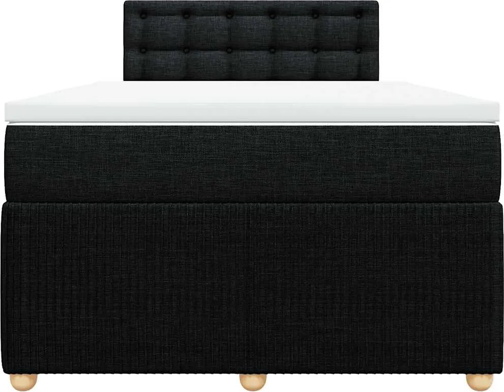 Box spring postel s matrací černá 120x200 cm textil 3289739