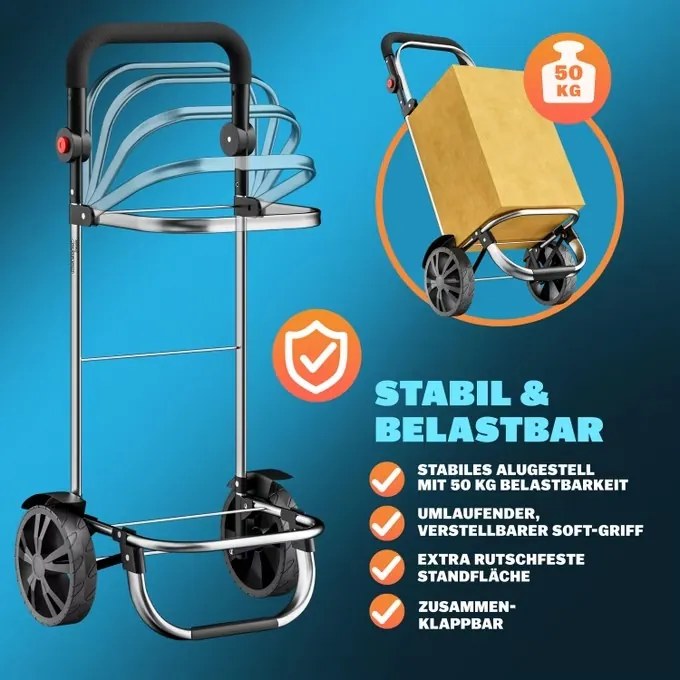 Nákupní vozík s chladicím vakem šedý 108230